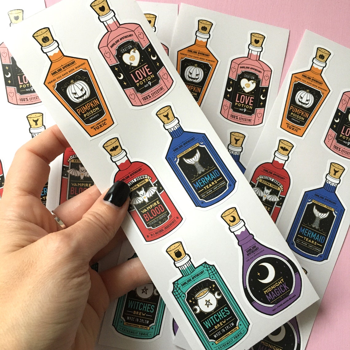 Poison Potion Bottle Stickers Witchy Halloween Gothic | Etsy UK
