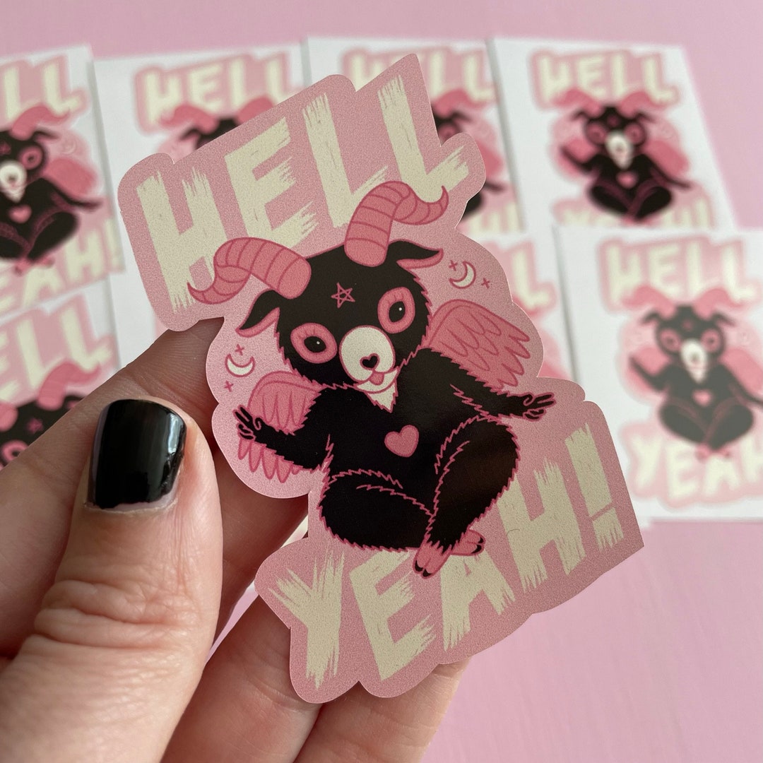 Baphomet Hell Occult Sticker, Spooky Stickers, Gothic Stickers - Etsy