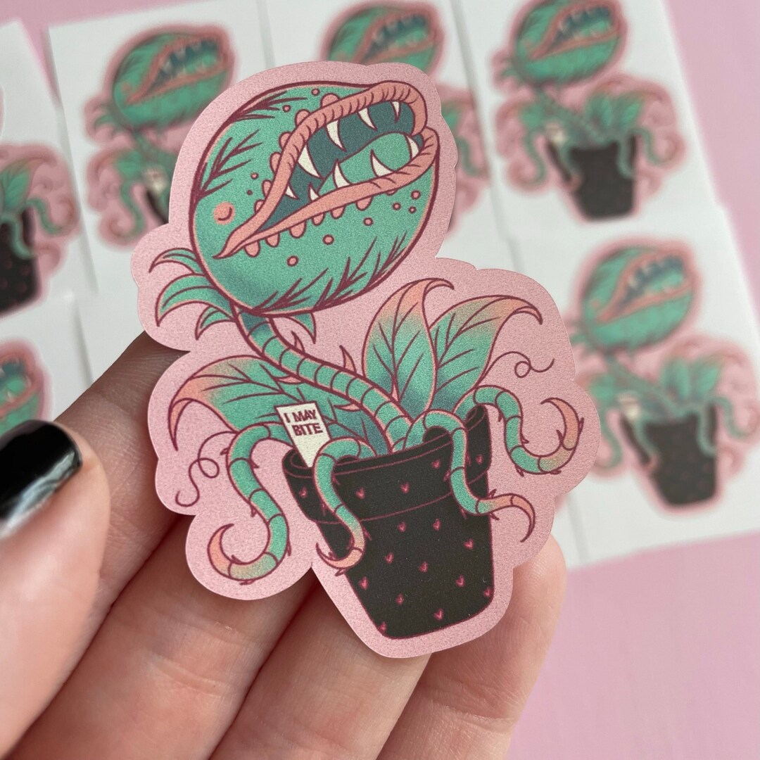 Spooky Venus Flytrap Sticker, Gothic Plant Stickers, Houseplant ...