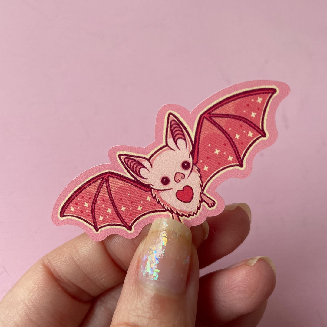 Cute Pink Bat & Ghost Stickers, Spooky Gothic Stickers - Etsy