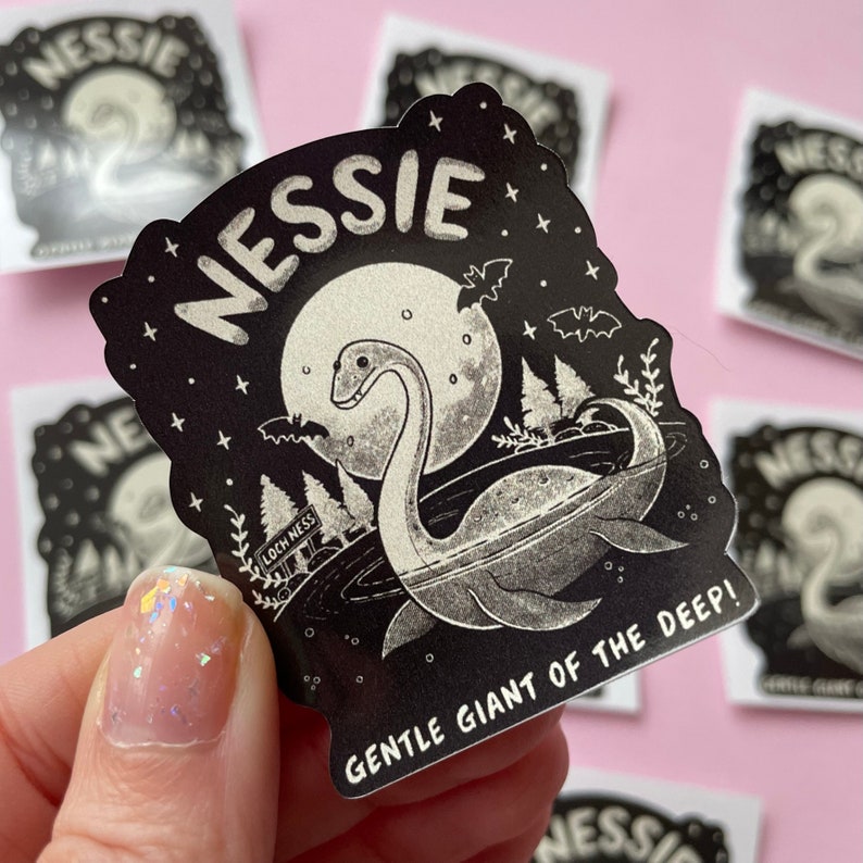 Nessie Sticker, Loch Ness Monster, Cryptid Stickers, Spooky Gothic ...