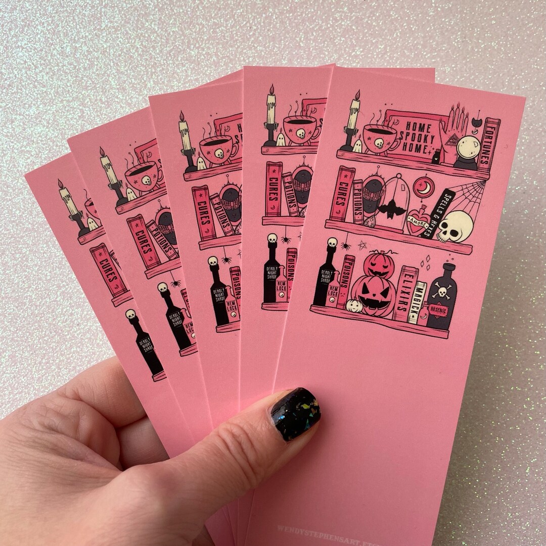 Gothic Bookmarks, Potions & Poisons Bookmarks, Spooky Witchy Halloween ...