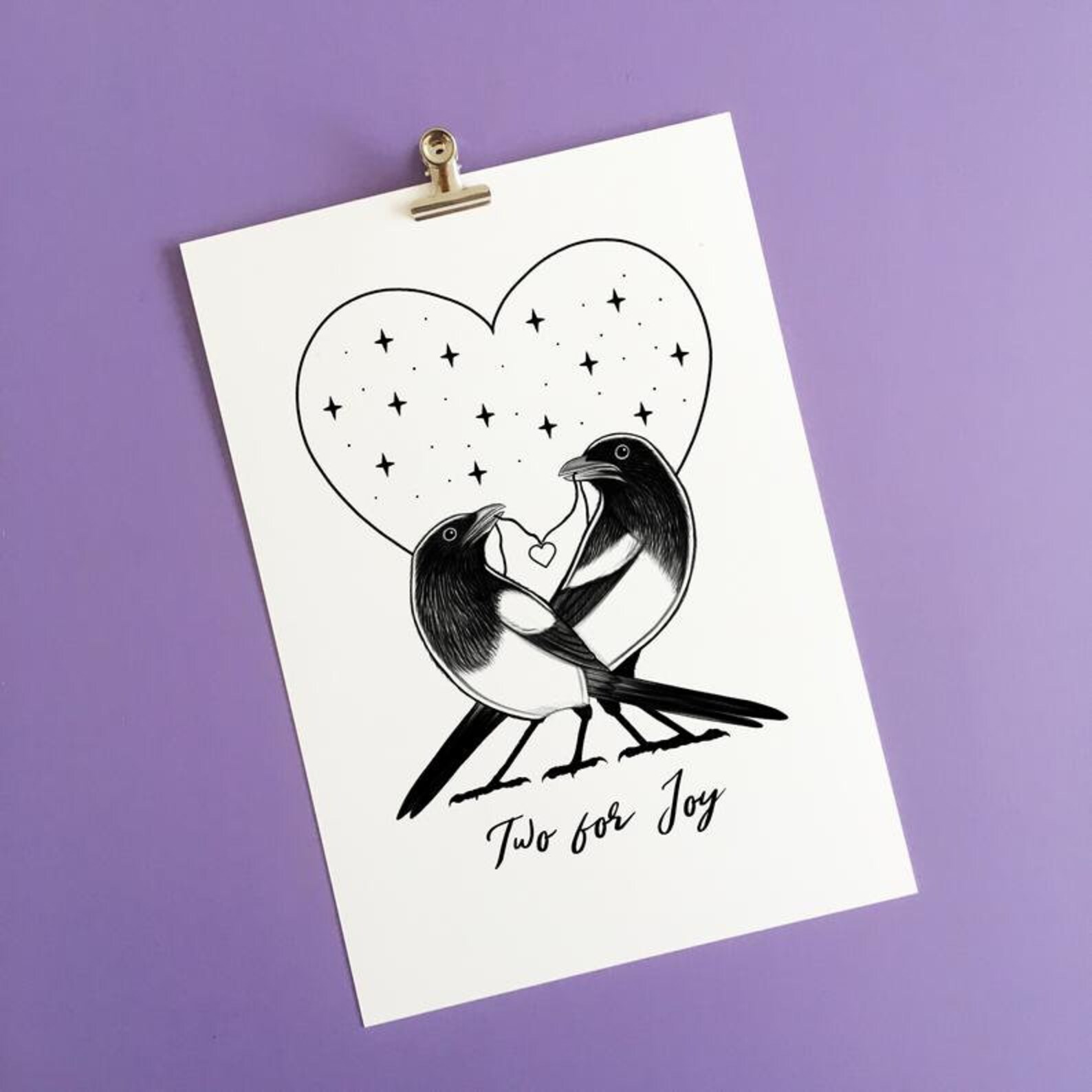 Magpie Art Print, Occult Decor, Two for Joy, Gothic Home Decor - Etsy UK