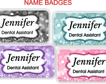 Medical Staff Name Badge Name Tag Personalized Custom ID | Etsy