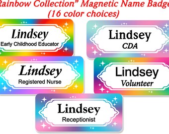 Magnetic Name Tag Name Badge Personalized Custom ID Tag | Etsy