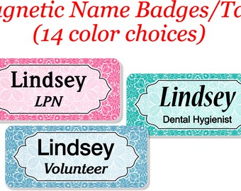 Medical Staff Name Badge Name Tag Personalized Custom ID | Etsy