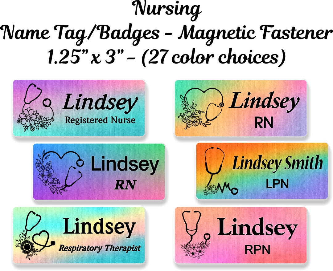 Magnetic Name Tag, Nursing Name Badge, Stethoscope ID Tag ...