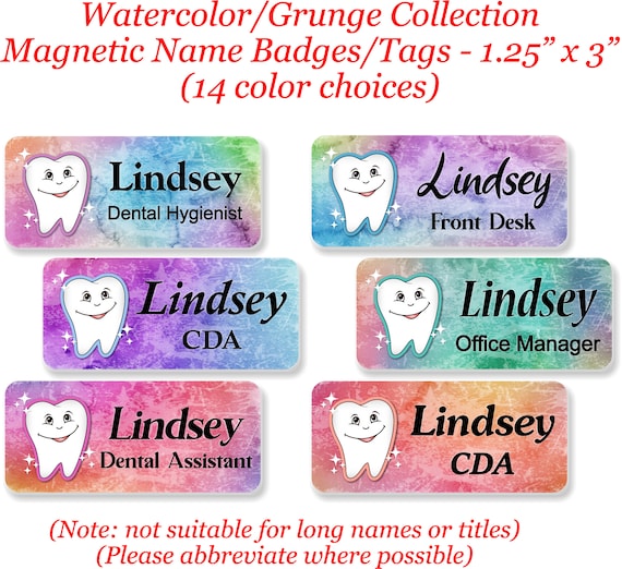Dental Name Badge Magnetic Name Tag Dental Office ID Tag | Etsy