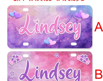 Girls Bike Name Plate Mini License Plate Bedroom Door Sign | Etsy