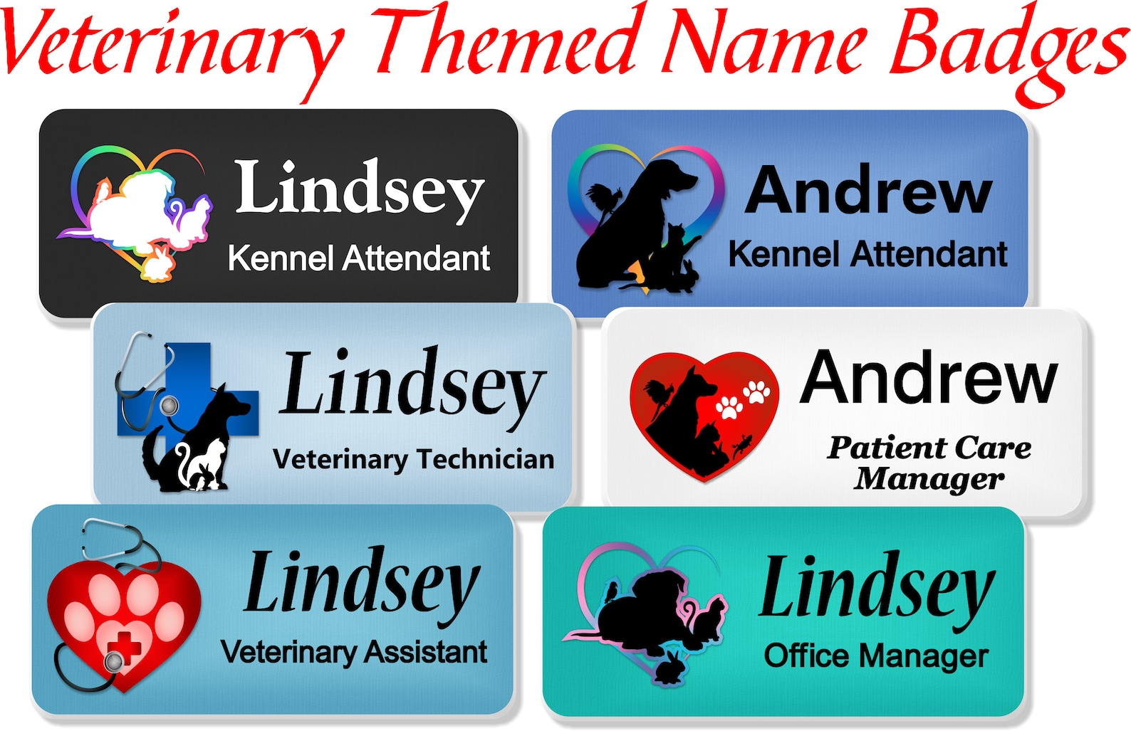 Veterinary Staff Magnetic Name Badge Vet Name Tag - Etsy