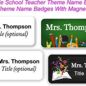 Teacher Name Tag Name Badge Personalized Custom ID Tag | Etsy Canada