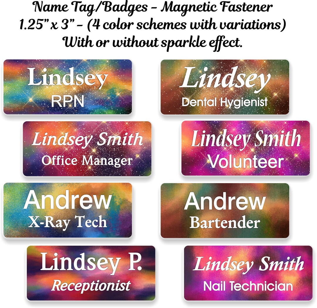 Magnetic Name Tag, Name Badge, Personalized Custom Identification Tag ...