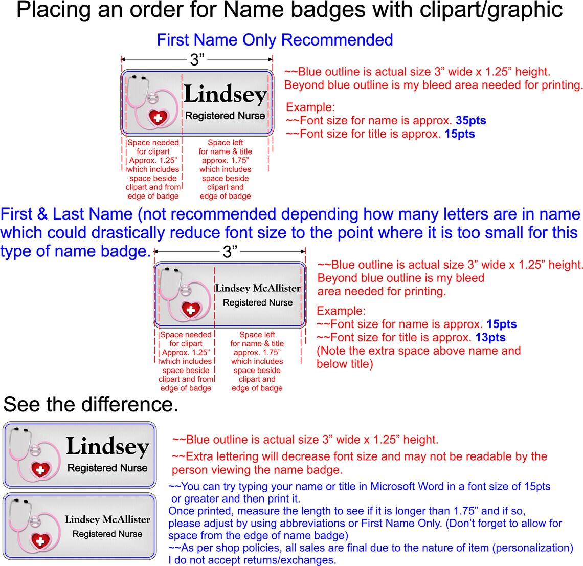 Pediatrics Name Tag Name Badge Personalized Custom ID Tag - Etsy