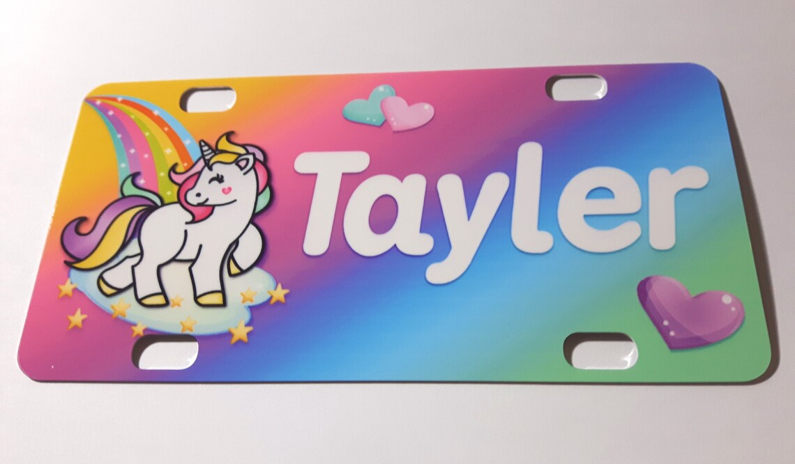 Girls Bike Name Plate Mini License Plate Bedroom Door Sign - Etsy