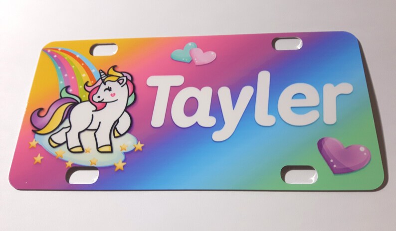 Girls Bike Name Plate Mini License Plate Bedroom Door Sign - Etsy