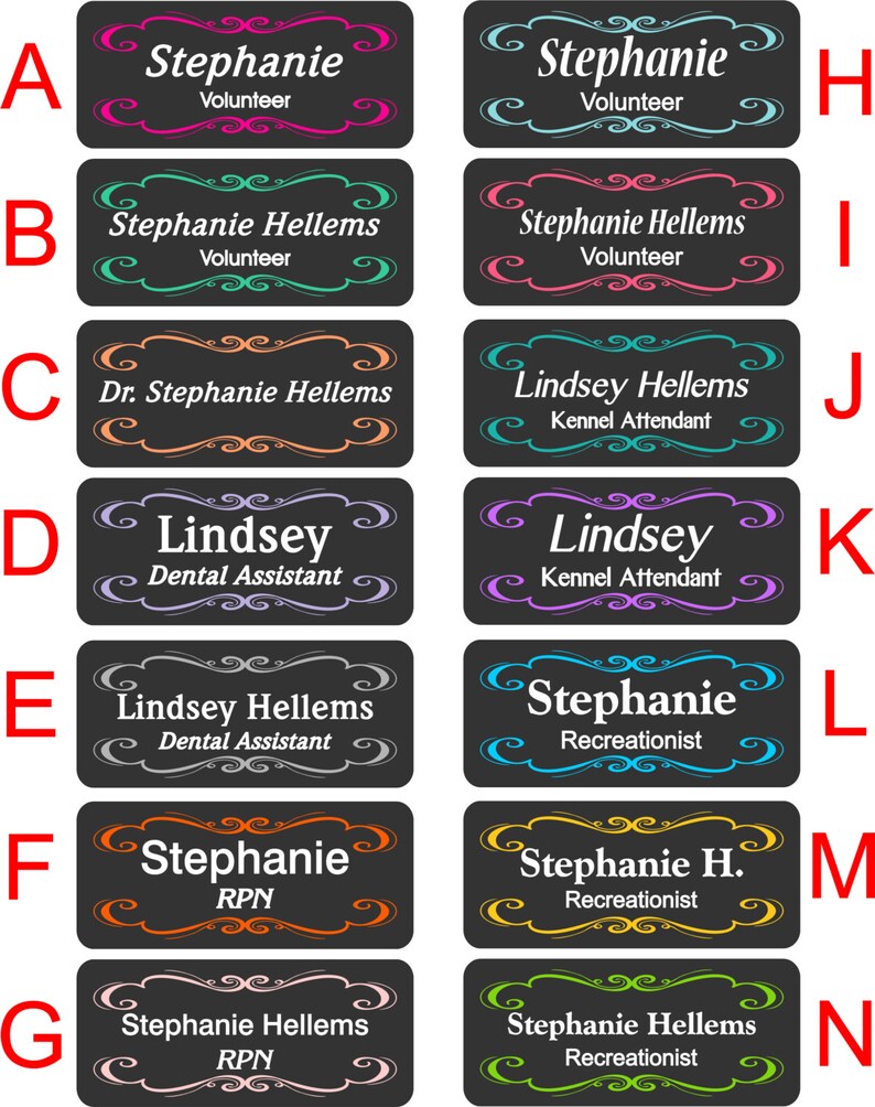 Magnetic Name Tag Name Badge Personalized Custom ID Tag | Etsy