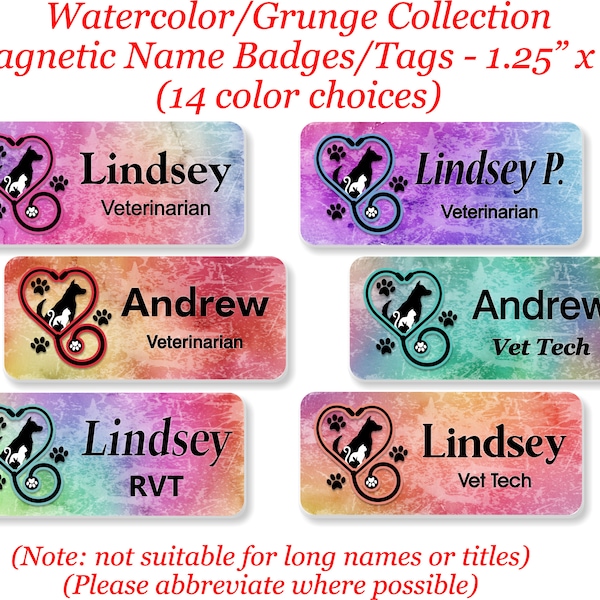 Veterinary Name Tag - Etsy