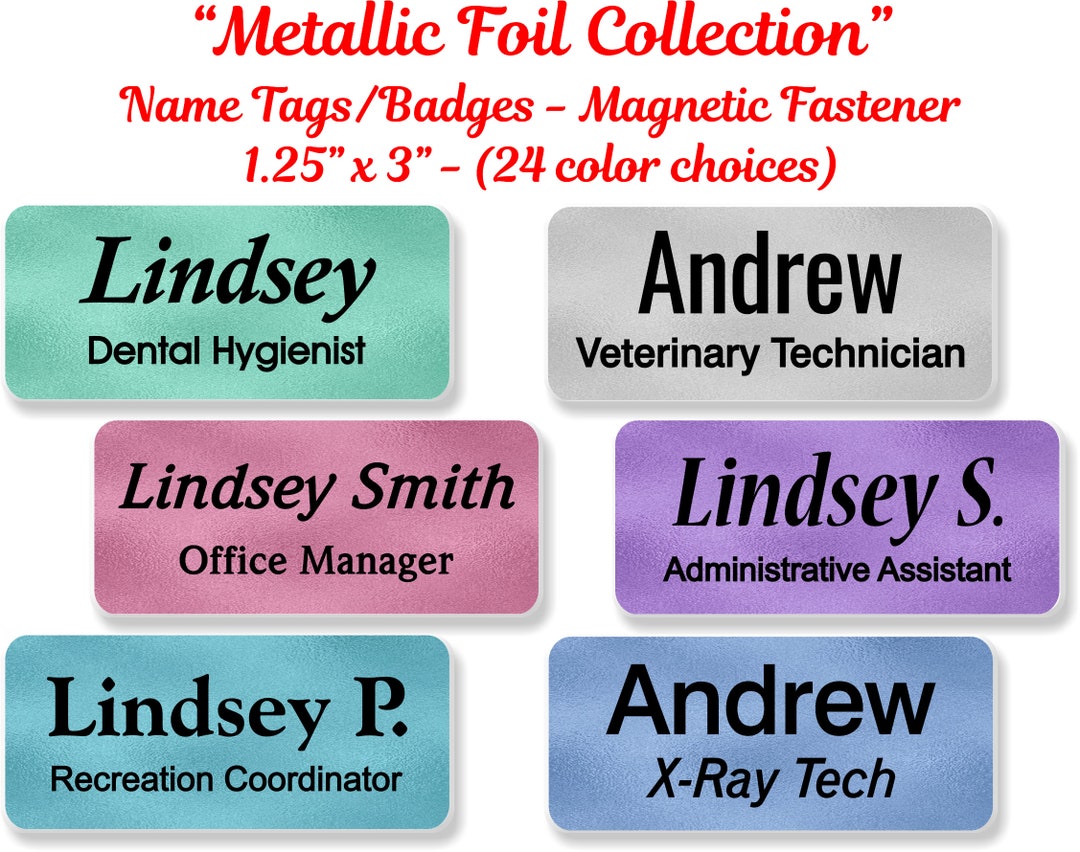 Employee Magnetic Name Badge, Personalized Plastic ID Name Tag ...