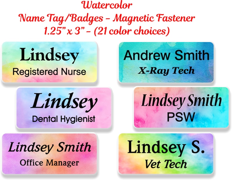 Name Tag Name Badge Personalized Custom Employee ID Tag - Etsy
