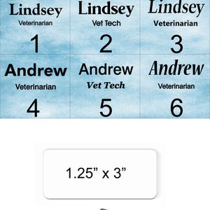 Vet Tech Name Tag, Magnetic Name Badge, Personalized Custom ...
