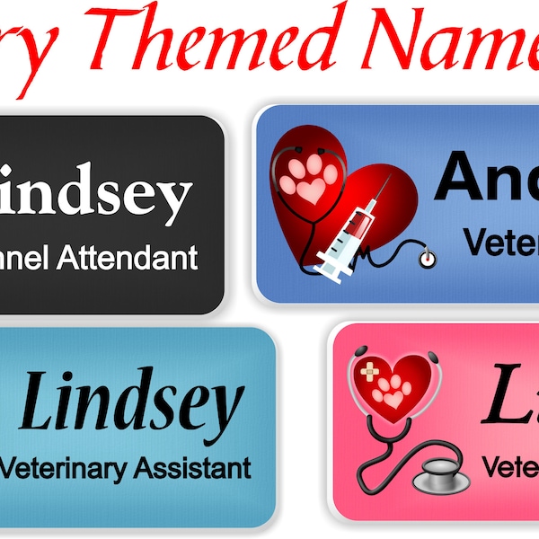 Magnetic Name Badges Veterinary - Etsy