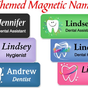 Dental Staff Name Badge, Name Tag, Personalized Custom, ID Tag ...