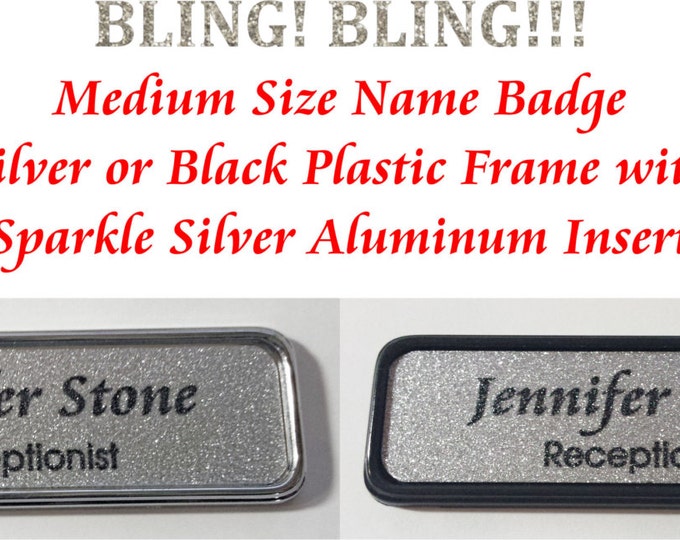 Magnetic Name Tag, Name Tag, Magnetic Name Badge, Name Badge, Glitter ...