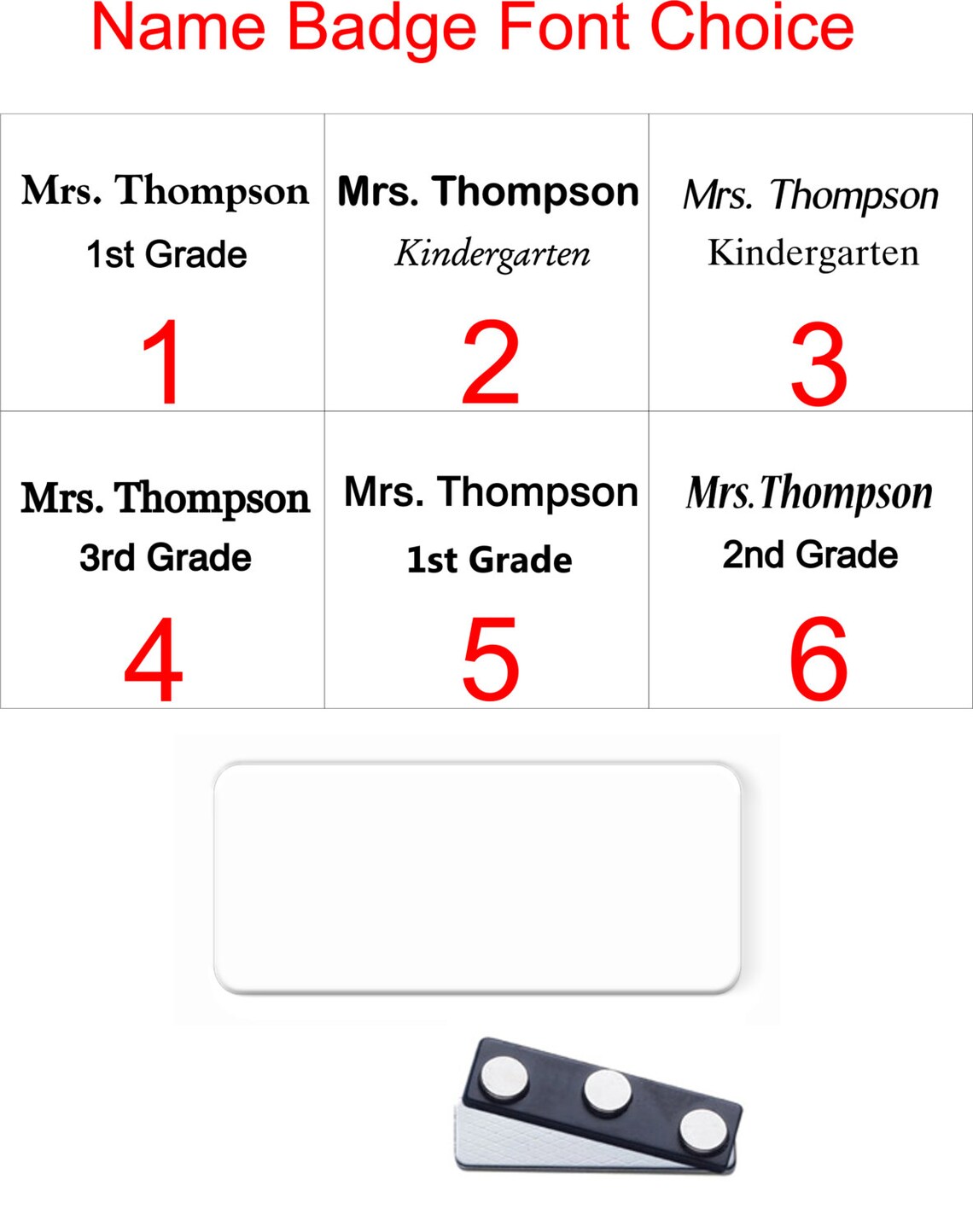 Teacher Name Tag Name Badge Personalized Custom ID Tag | Etsy Canada