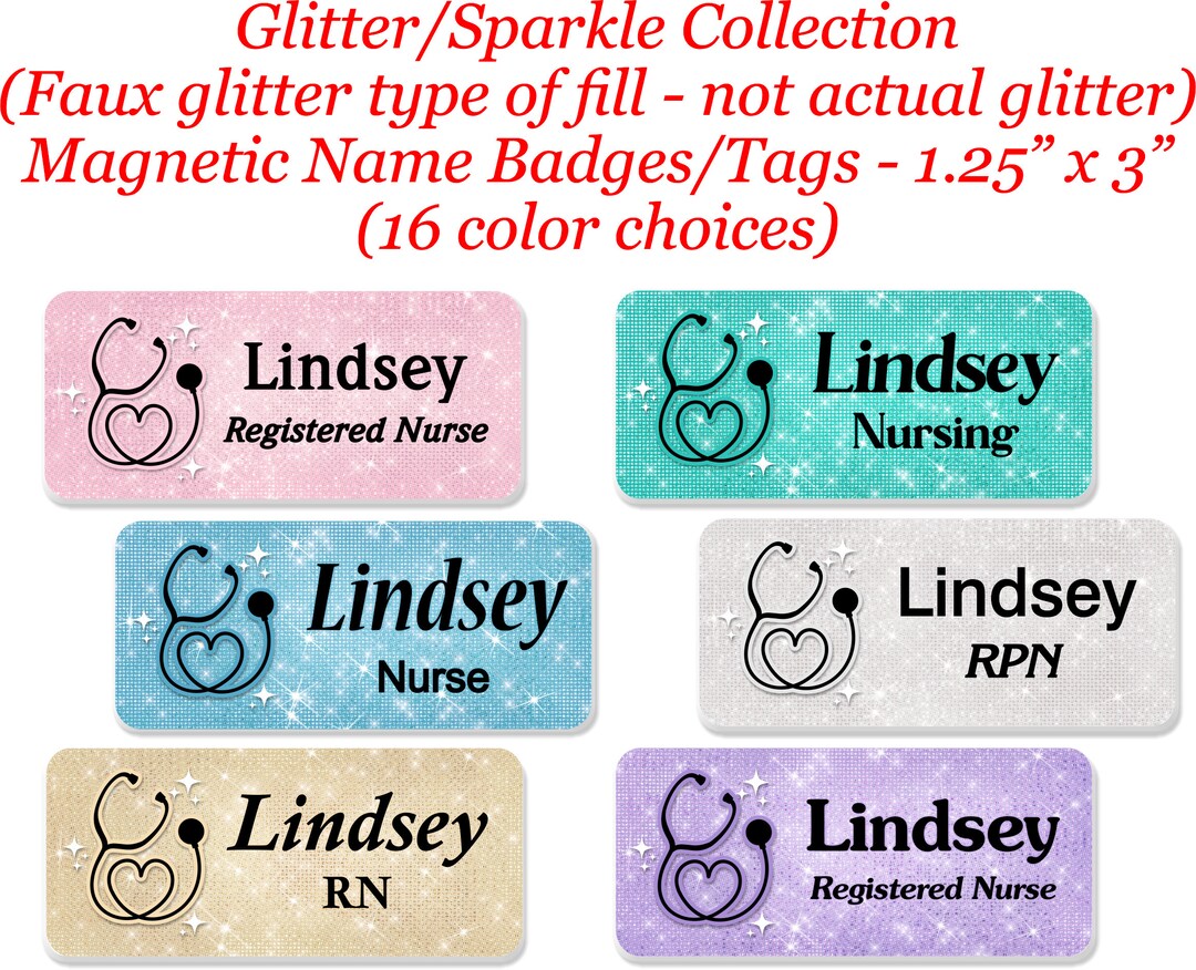 Magnetic Stethoscope Name Badge, Personalized Nursing Plastic ID Name ...