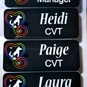 Vet Tech Name Tag, Magnetic Name Badge, Personalized Custom ...