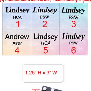 Healthcare Staff Name Badge, Name Tag, Personalized Custom ID Tag ...