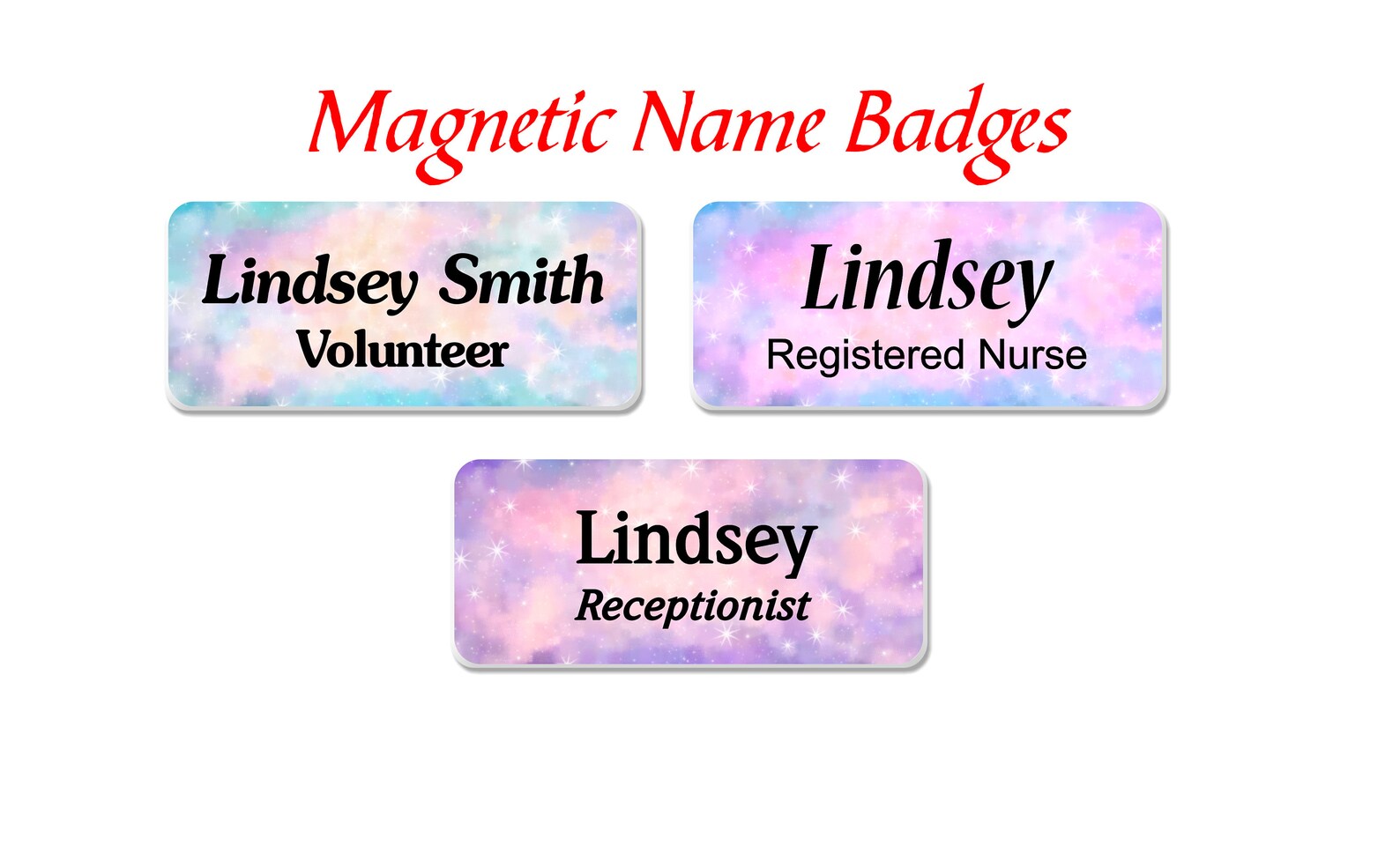 Name Badge Name Tag Personalized Custom ID Tag Magnetic | Etsy