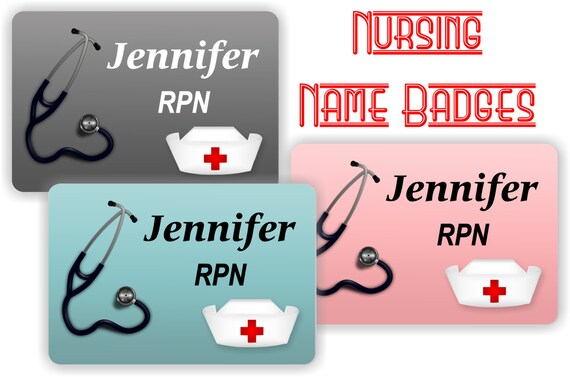 Nursing Name Tag Name Badge Personalized Custom ID Tag | Etsy
