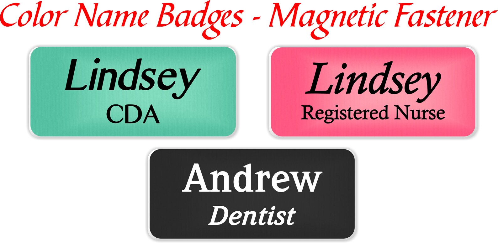 Name Badge Name Tag Personalized Custom ID Tag Magnetic - Etsy