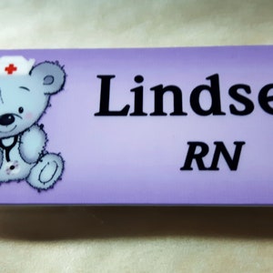 Pediatrics Name Tag, Name Badge, Personalized Custom ID Tag, Magnetic ...