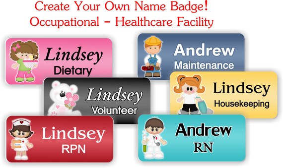 Name Tag Name Badge Personalized Custom ID Tag Magnetic | Etsy
