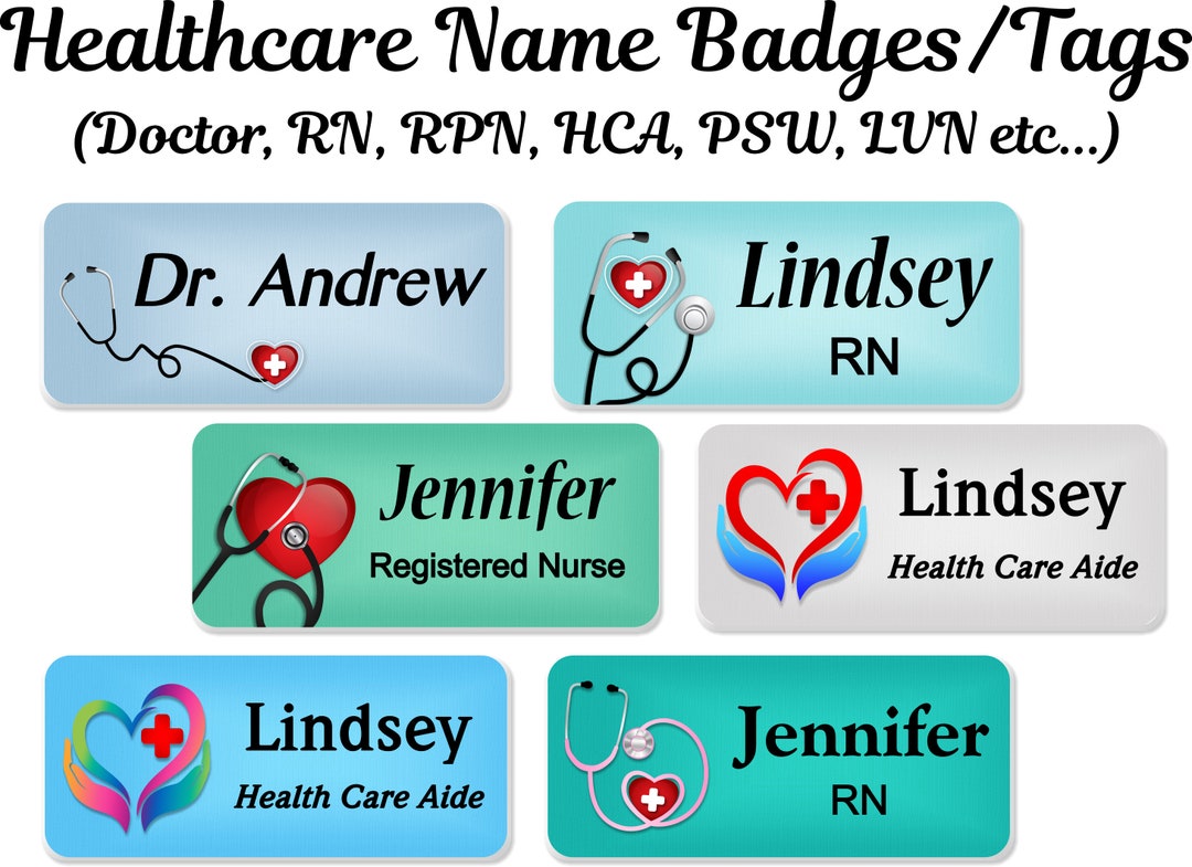 Magnetic Name Badge, Nursing Name Tag, Healthcare Staff ID Tag ...