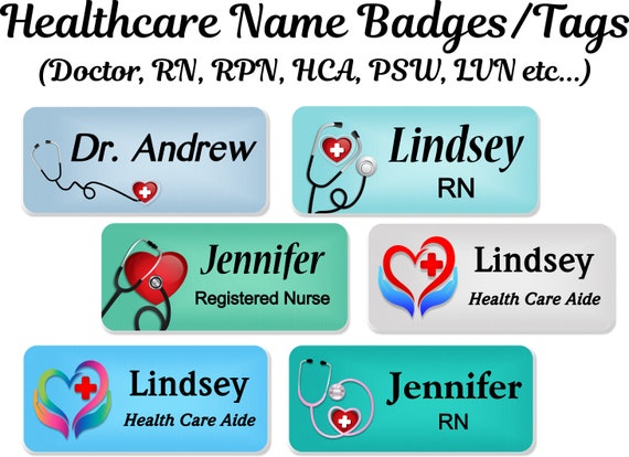 Nurse Name Tags Magnetic Custom Name Badge — Yours+Mine