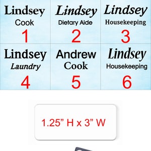 Healthcare Staff Name Badge, Name Tag, Dietary Staff, Housekeeping ...