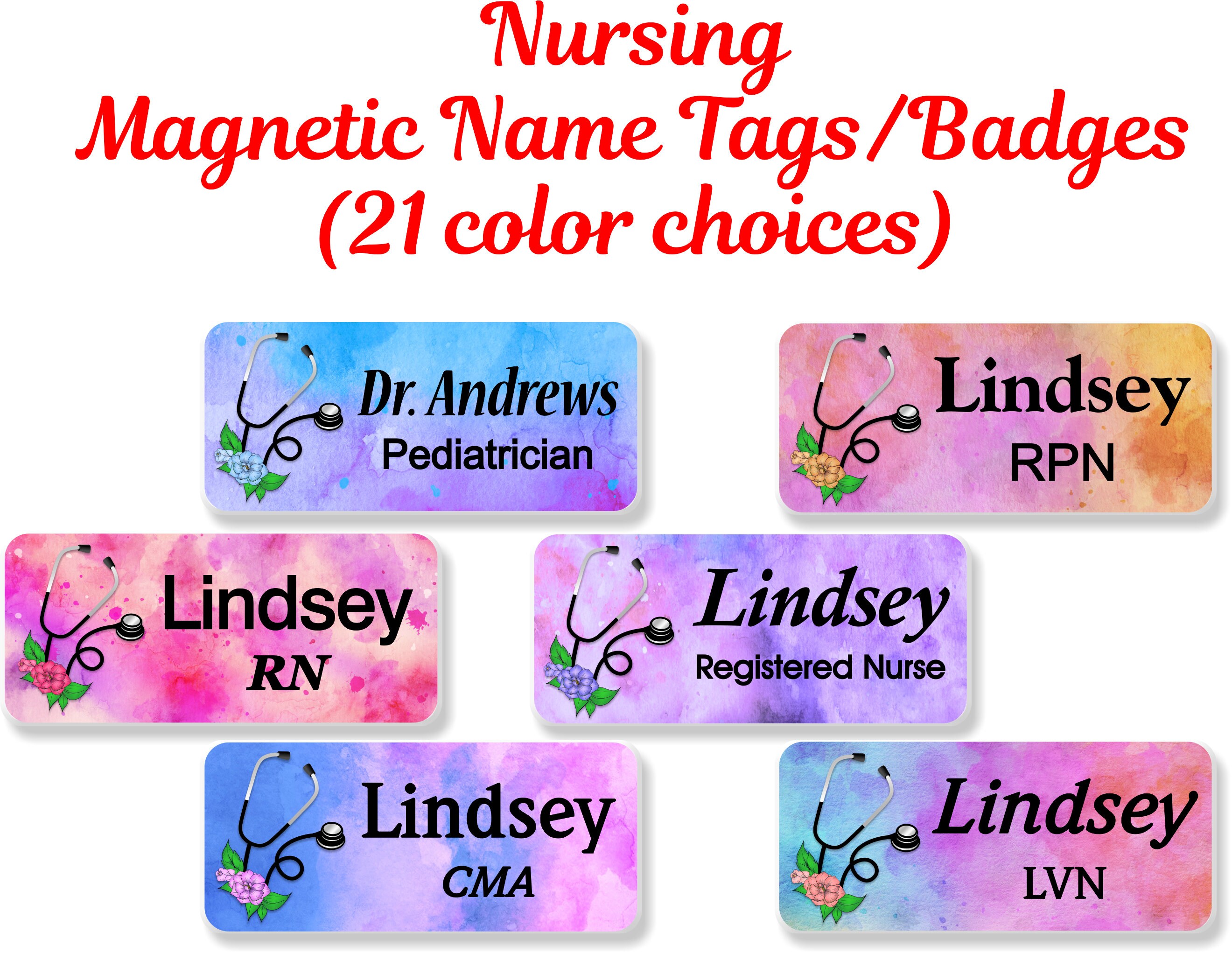 Nursing Name Tag Name Badge Personalized Custom ID Tag - Etsy Canada