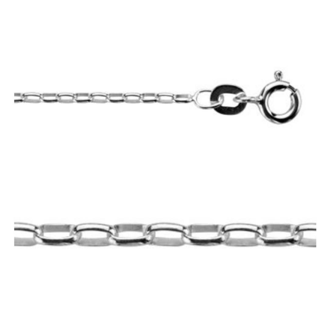 16 Inch Sterling Silver 1.5mm Oval Link Rolo Chain, SOLID 925 Sterling ...
