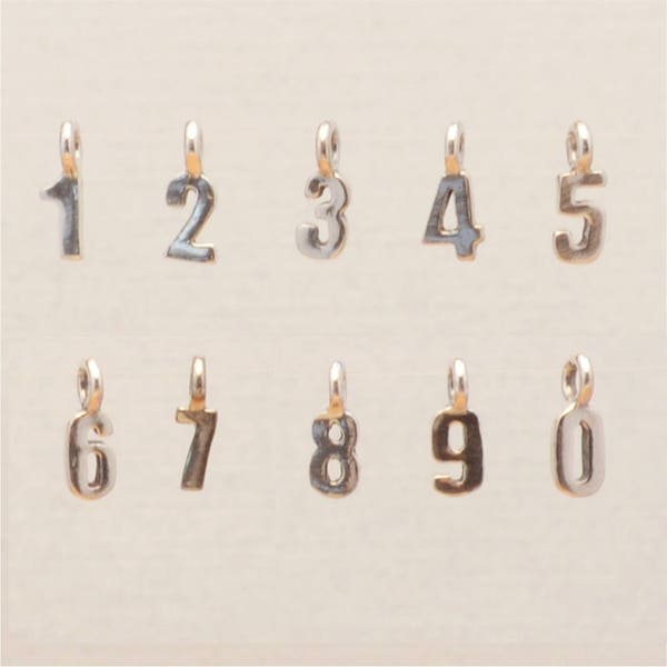 Number Charms - Etsy
