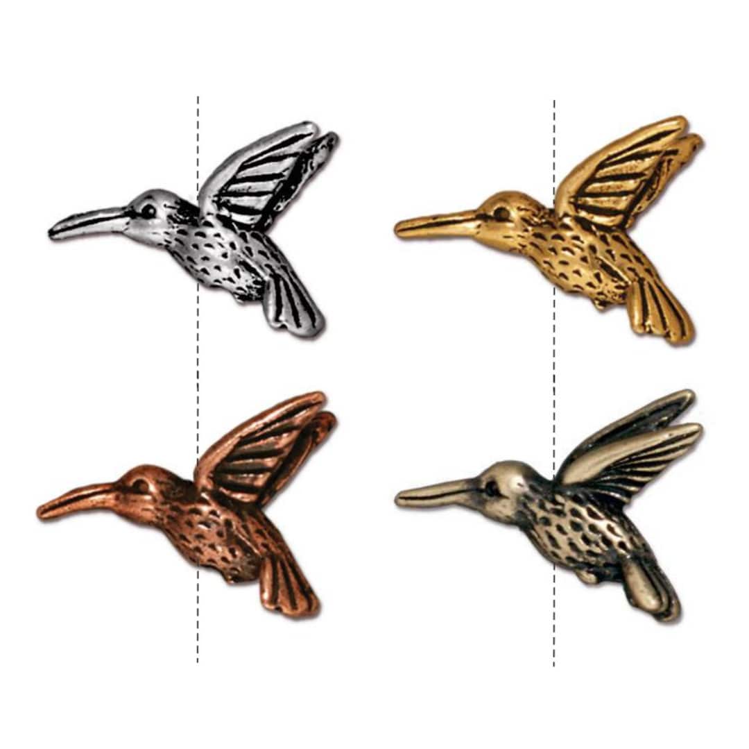 Hummingbird Beads Tierracastantique Gold, Antique Copper or Brass Ox 3D ...