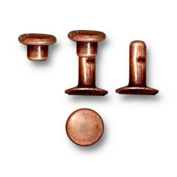 6mm Compression Rivets Antique Copper Plated Brass USA - Etsy