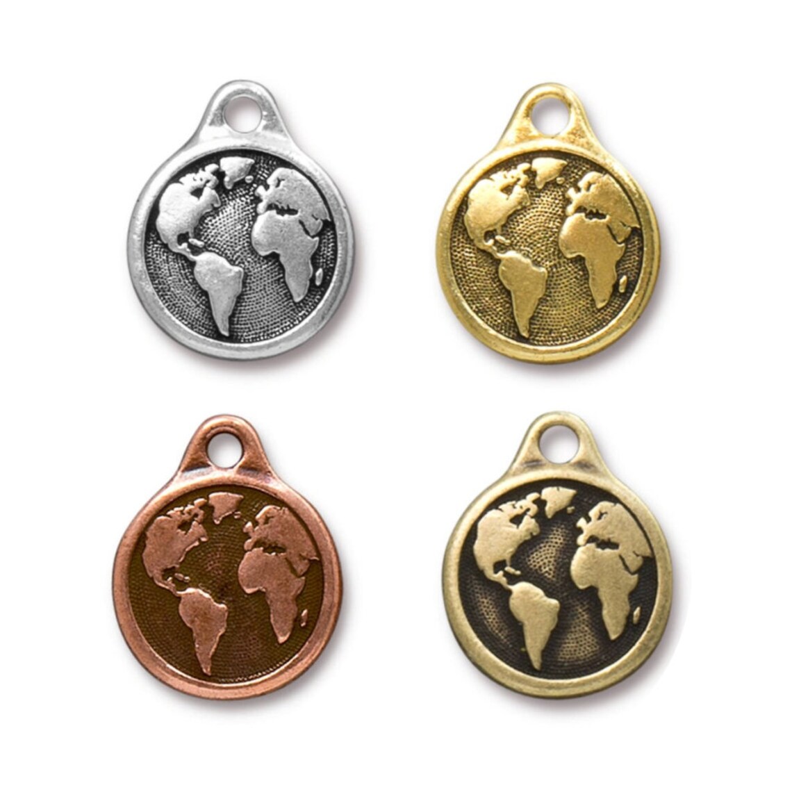 Earth Day Charm Tierracast Antique Silver Antique Gold - Etsy