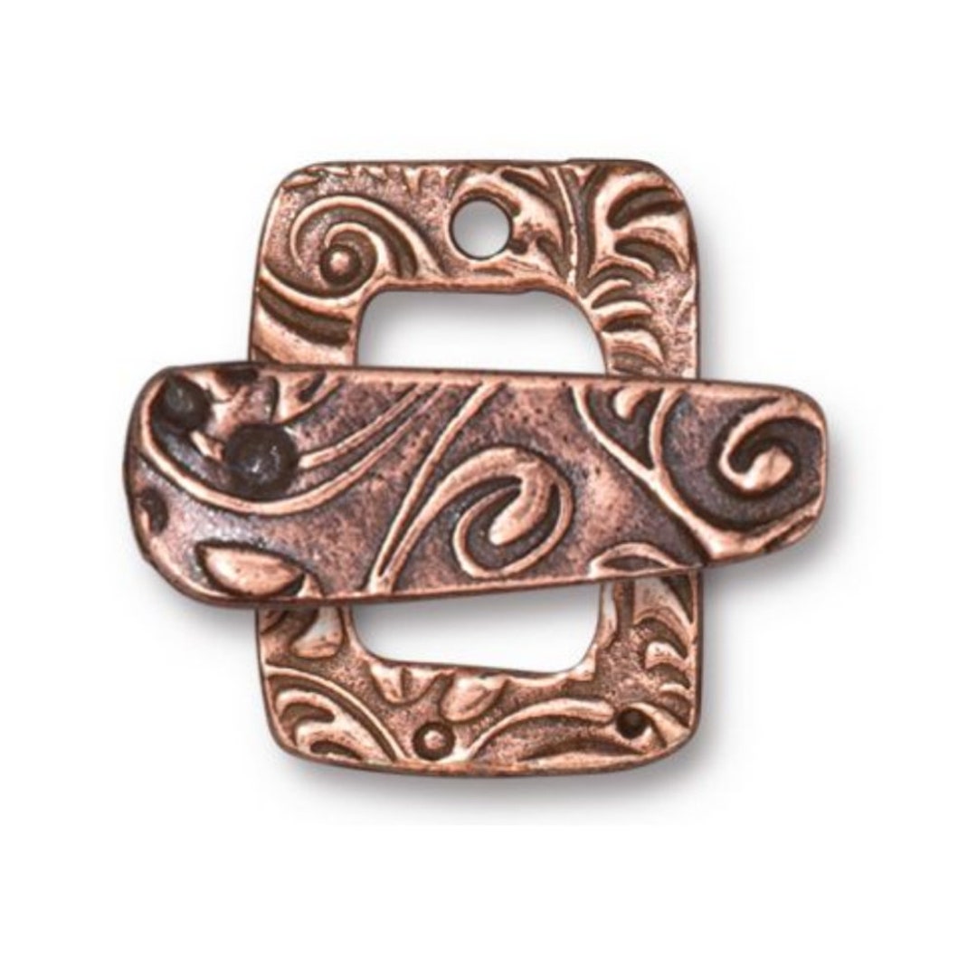 Jardin Toggle Clasp, Tierracast Antique Pewter, Antique Copper Plated ...