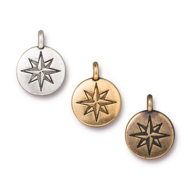 North Star Charm - Etsy