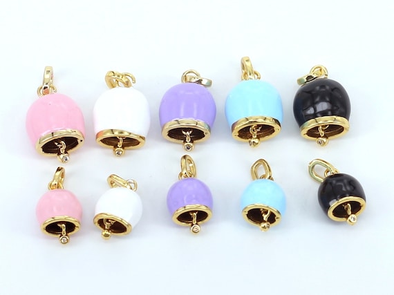 10pcs Gold Filled Bell Shape Pendant Enamel Bell Shape - Etsy