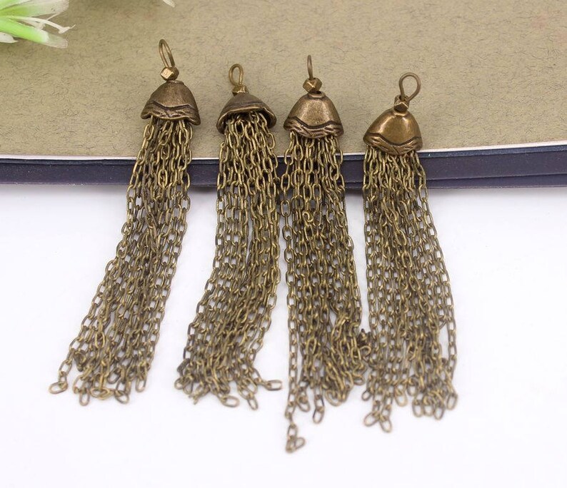 20-40pcs Charms Metal Tassels Jewelry Tasselsmix Color Chain - Etsy