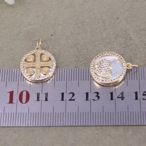 5-10pcs Mix Style White Shell Paved Micro CZ Pendant for Jewelry Making ...